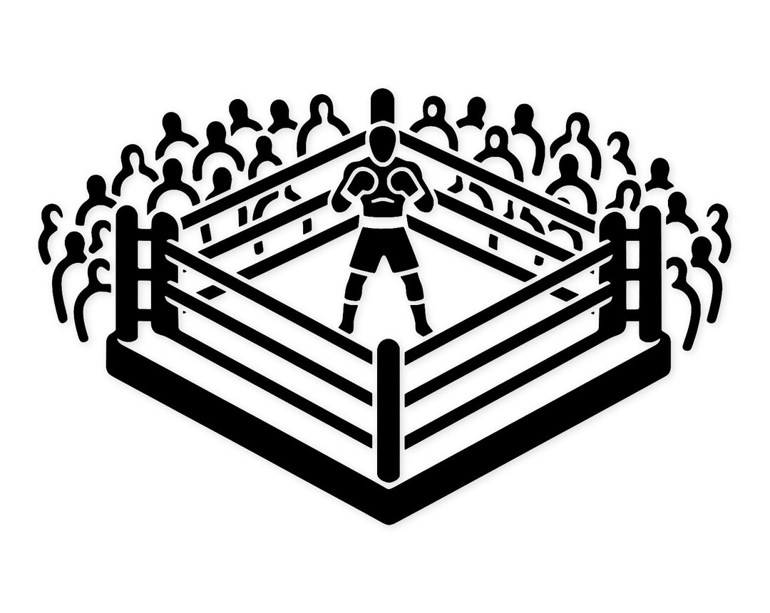 Boxing Ring Scene Svg Png: Bold Minimalist Design for T-shirts - Etsy