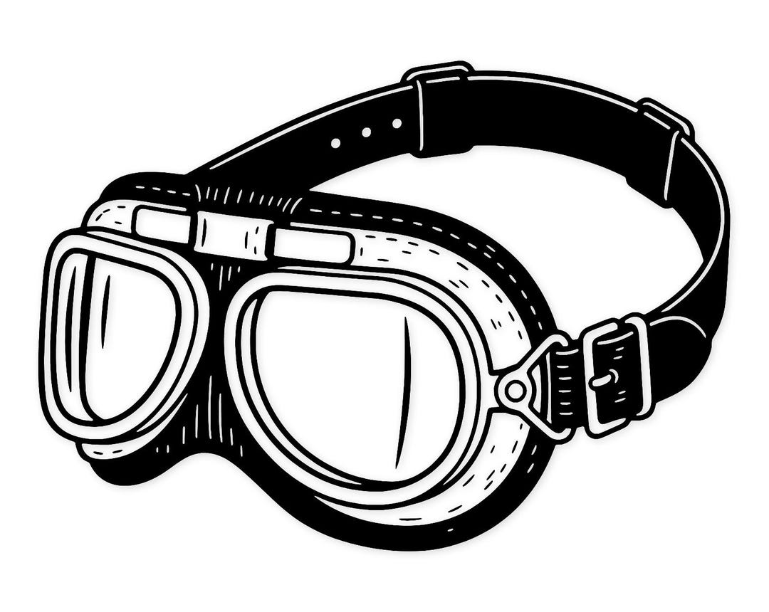 Vintage Aviator Goggles Svg Png: Cut Ready Digital Design for Cricut ...