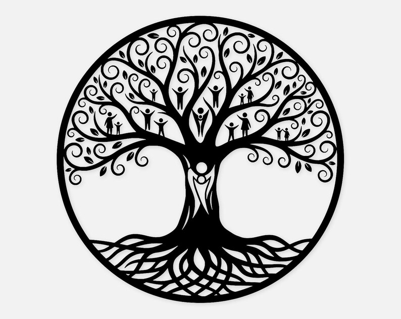Family Tree Circle Svg Png: Cut Ready Digital Design for Cricut ...