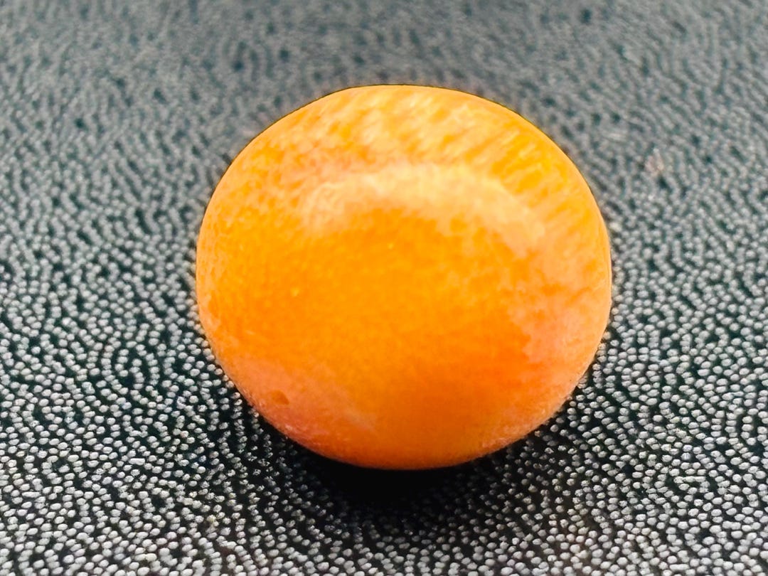 Rare Natural Orange Cassis Pearl - 8.72 Carats Nice Flame & Honeycomb ...