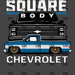 Square Chevrolet Body | 1987 to 1887 | PNG | Sublimation | Instant ...