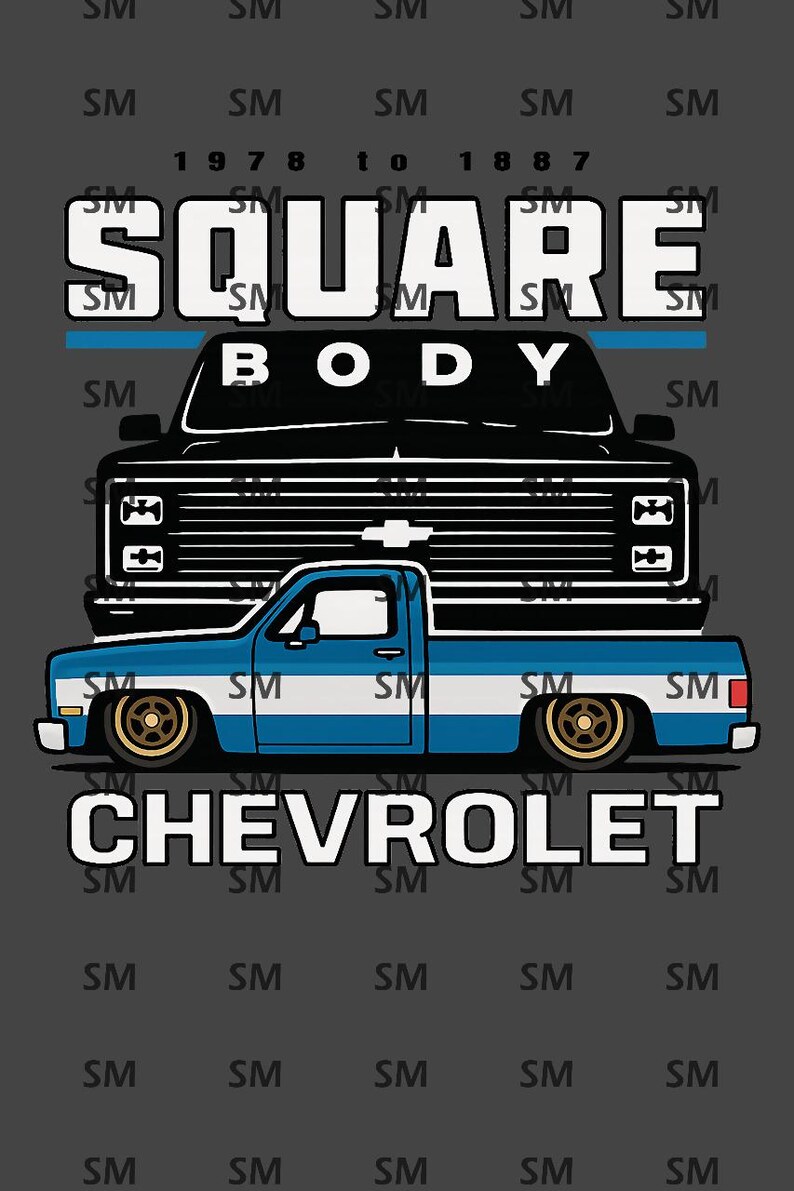 Square Chevrolet Body | 1987 to 1887 | PNG | Sublimation | Instant ...