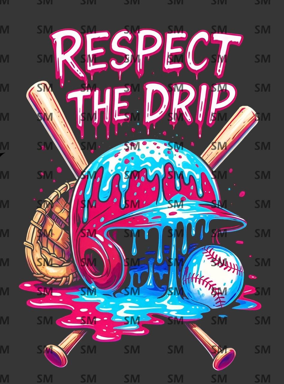 Baseball Drip PNG, Ice Cream Drip Png, Respect the Drip Png, Baseball ...