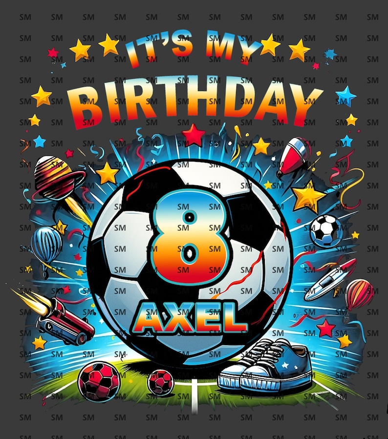 Axel the Birthday Boy SVG and PNG Sublimation | Instant Download ...