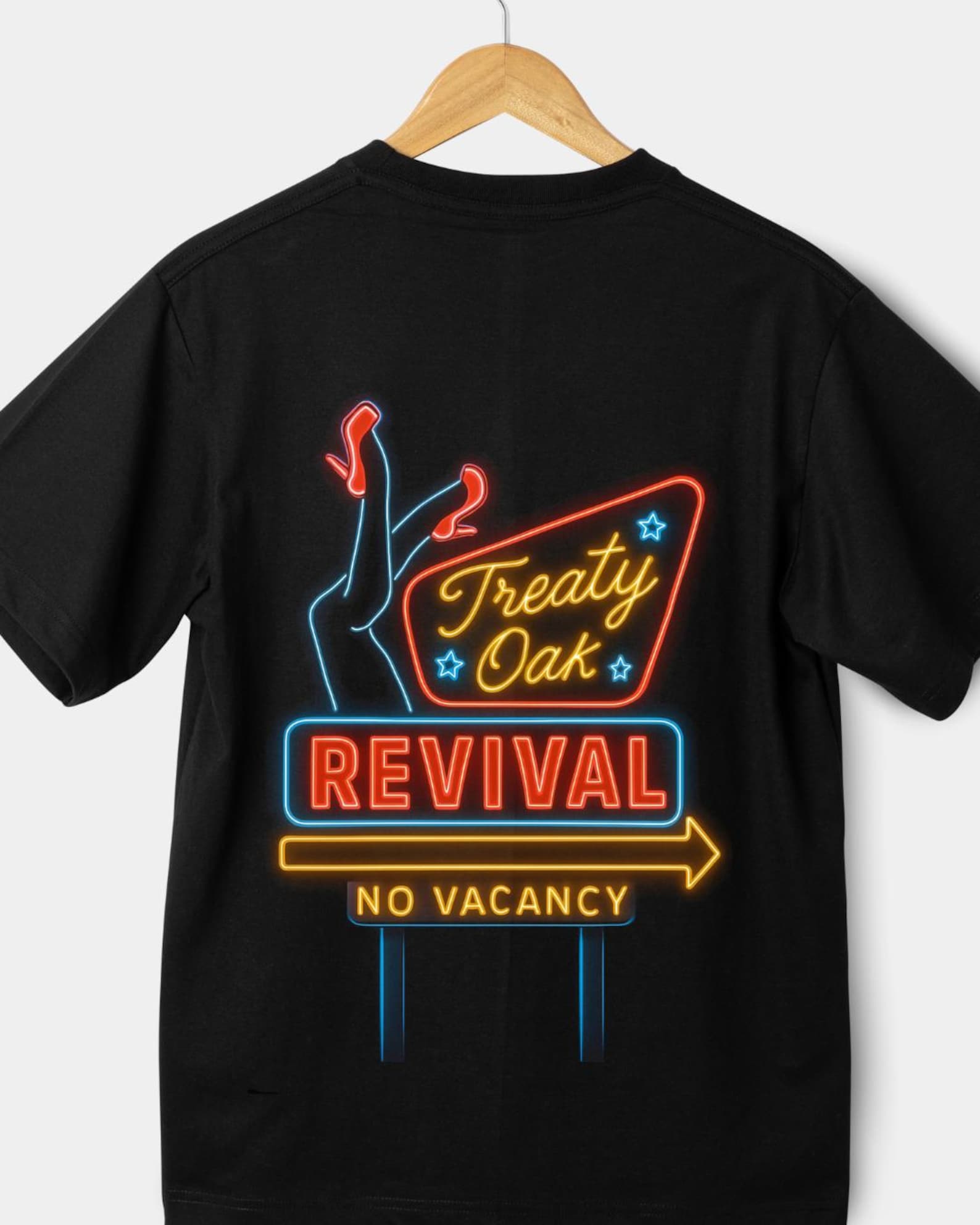 Treaty Oak Revival Neon Sign Poster PNG, Retro No Vacancy Sign, Country ...
