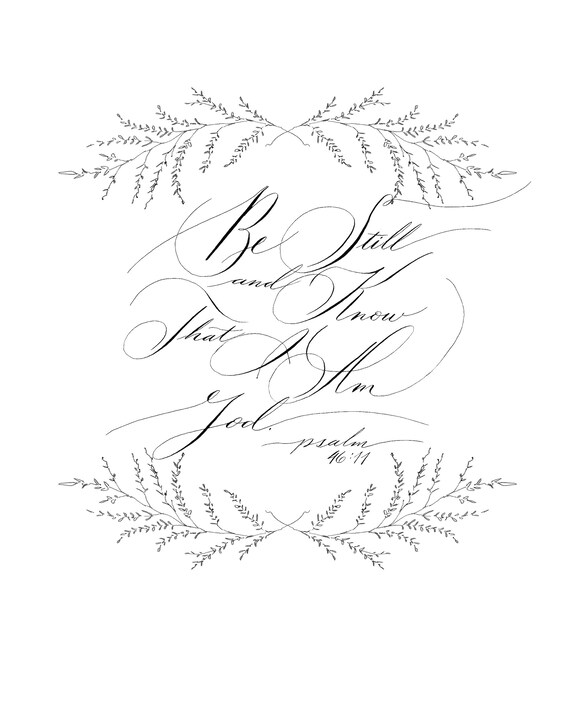 Modern Calligraphy Inspiration Botanical Illustration Be | Etsy