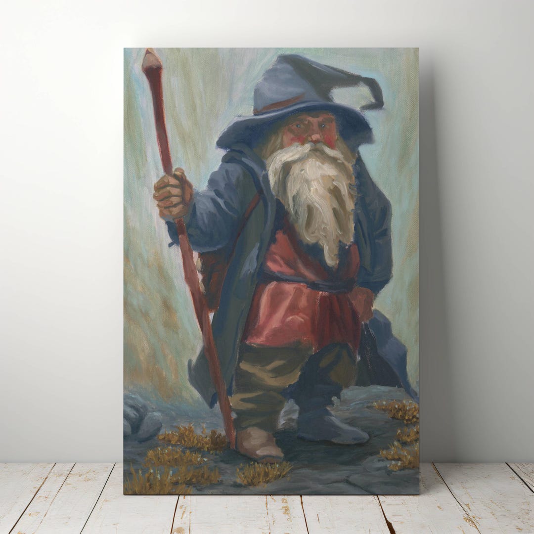 Fantasy Dwarf Wizard Art Oil Painting Canvas Print | Perfect Wall Decor ...
