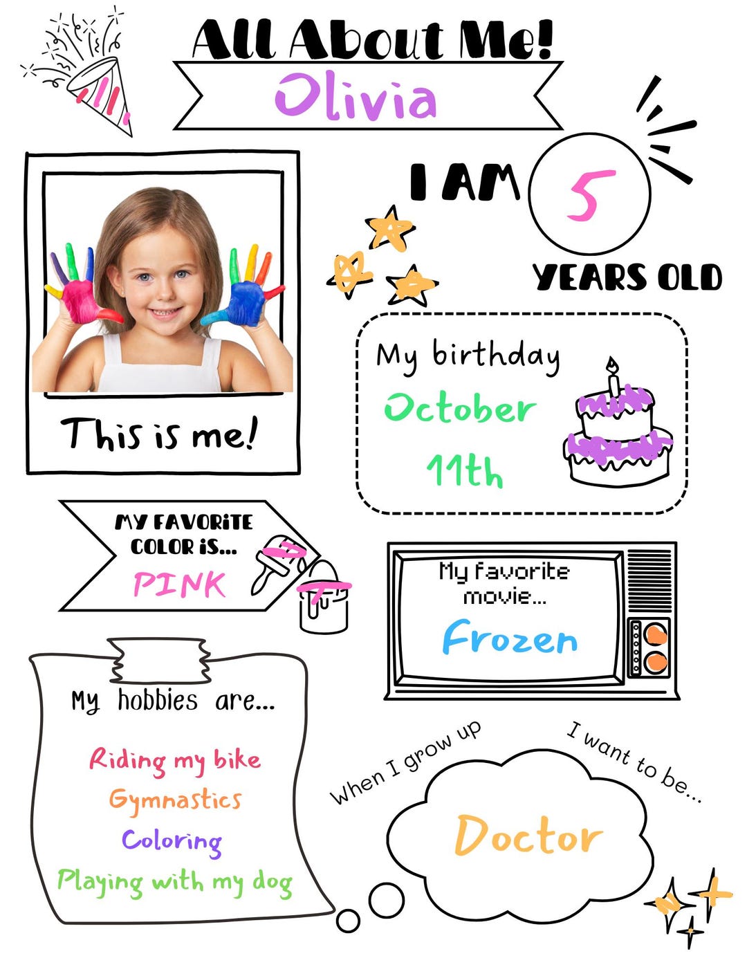 All About Me for Students - Etsy
