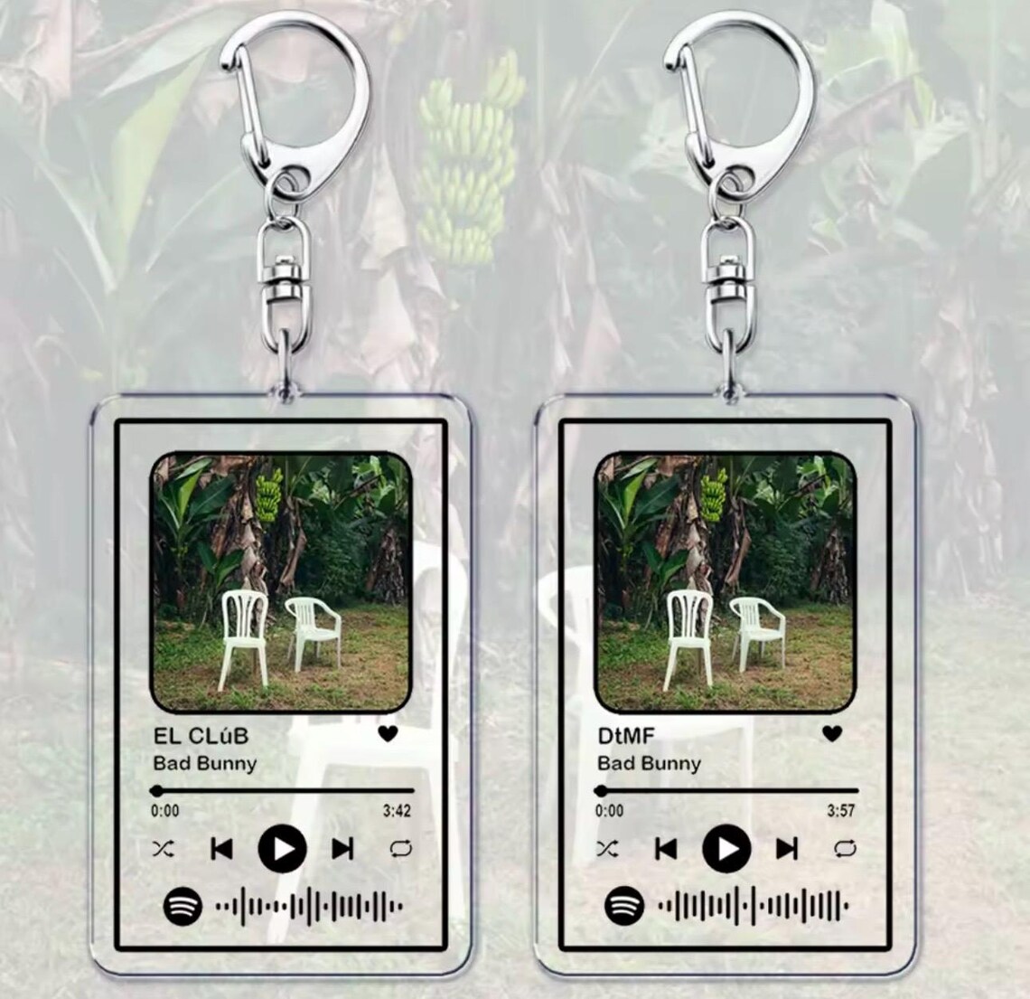 Dtmf Bad Bunny Acrylic Spotify Keychain - Etsy