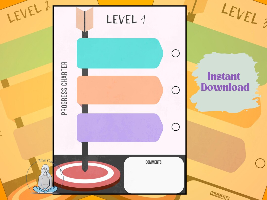 Printable Progress Tracker Chart – Goal Arrow Progress Sheet for Kids ...