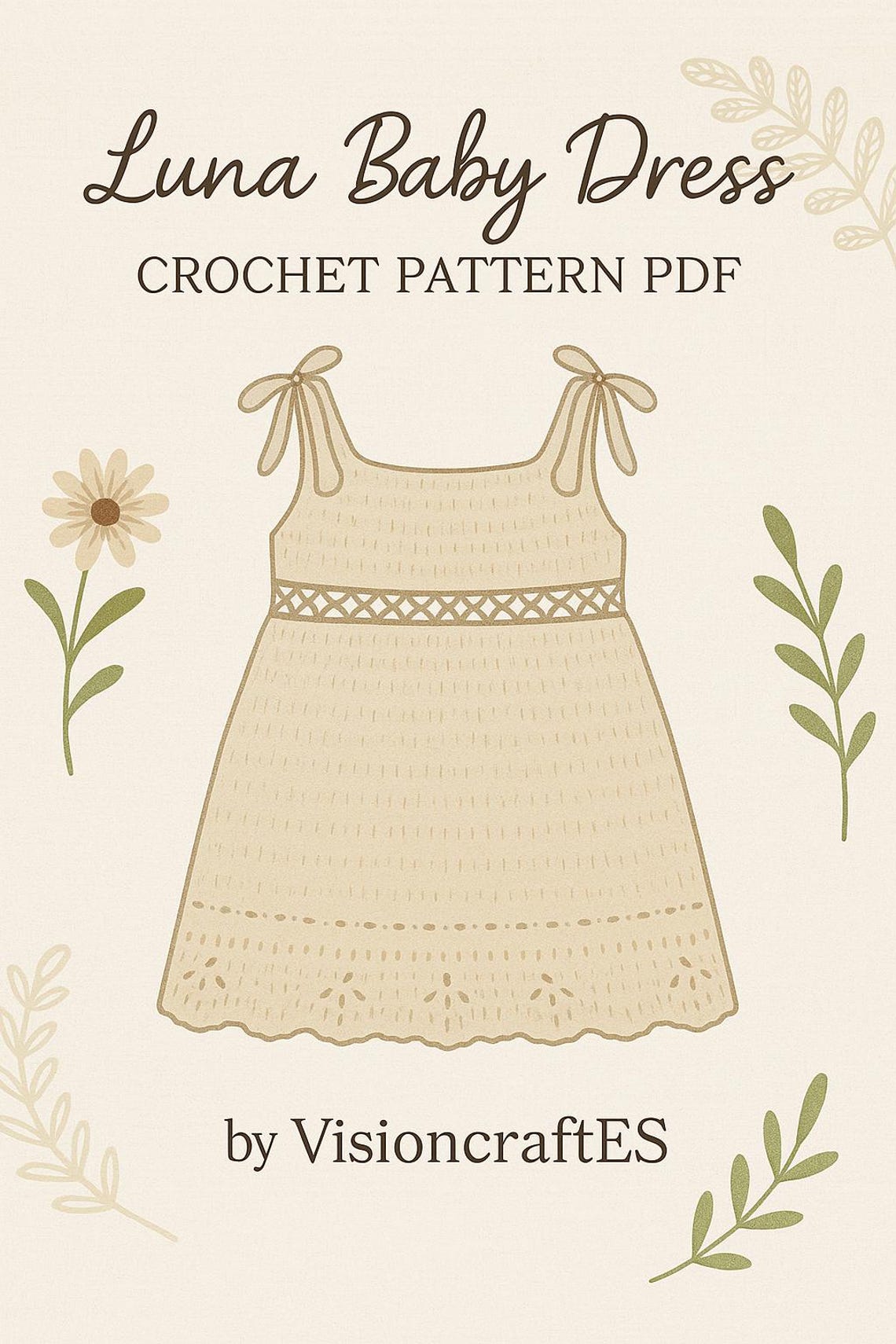 Luna Baby Dress Crochet Pattern | Boho Summer Baby Outfit PDF | Easy ...