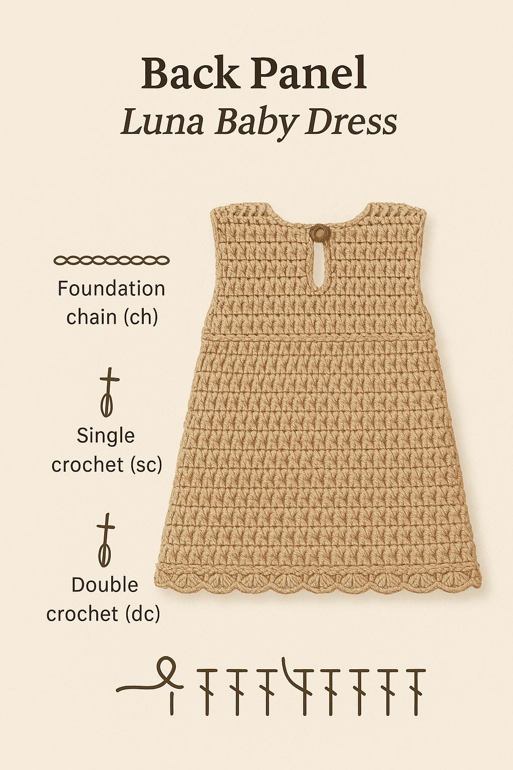 Luna Baby Dress Crochet Pattern | Boho Summer Baby Outfit PDF | Easy ...