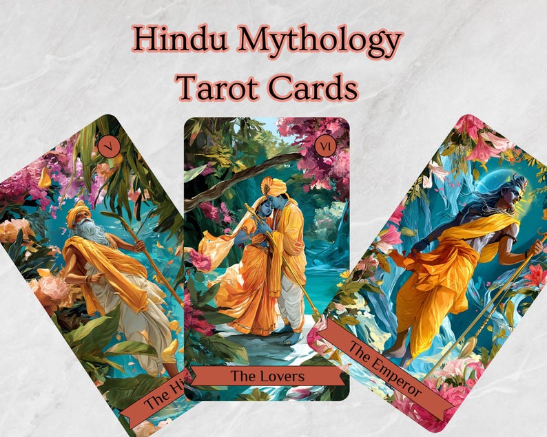 Hindu Mythology Tarot Deck: Illustrated Divine Wisdom Cards - Etsy