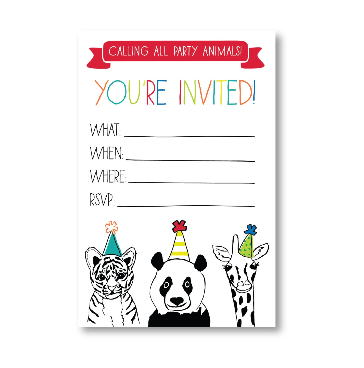 Zoo Party Animals Invitation Digital Download - Etsy