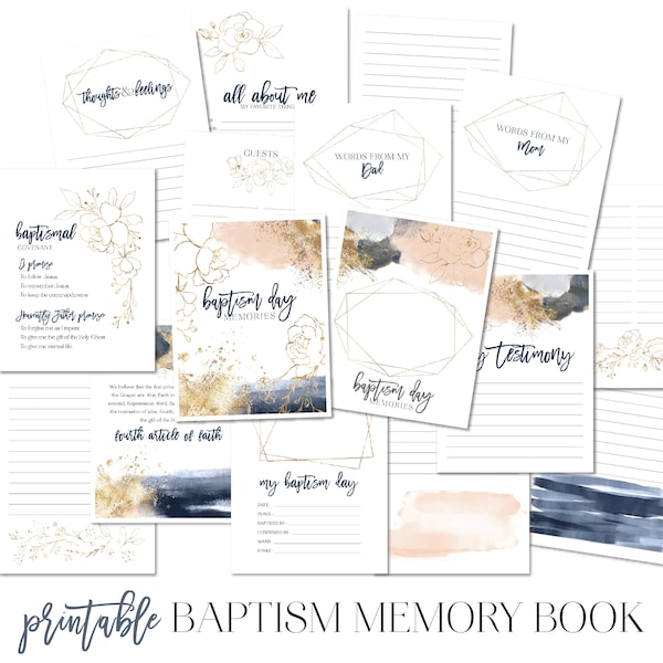 Lds Baptism Memory Book - Etsy