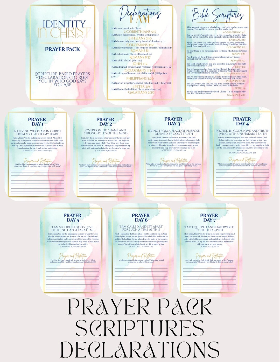 7-day Identity in Christ Devotional | Prayer Journal + Declarations ...