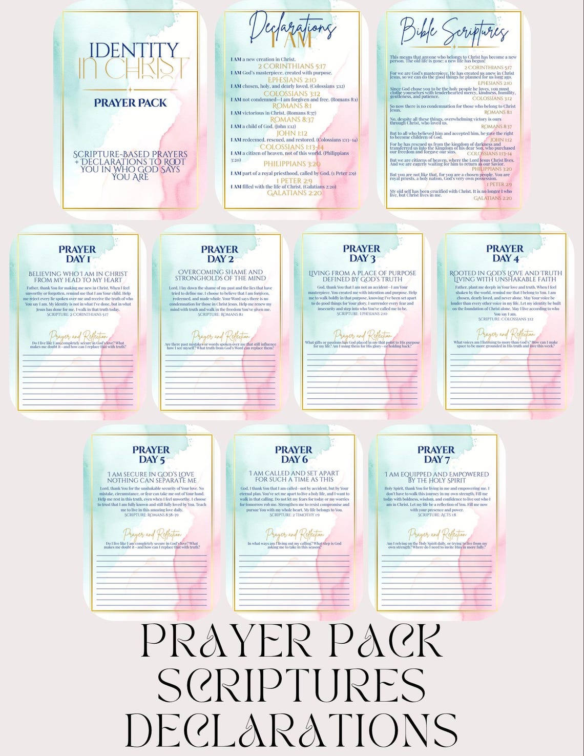 7-day Identity in Christ Devotional | Prayer Journal + Declarations ...