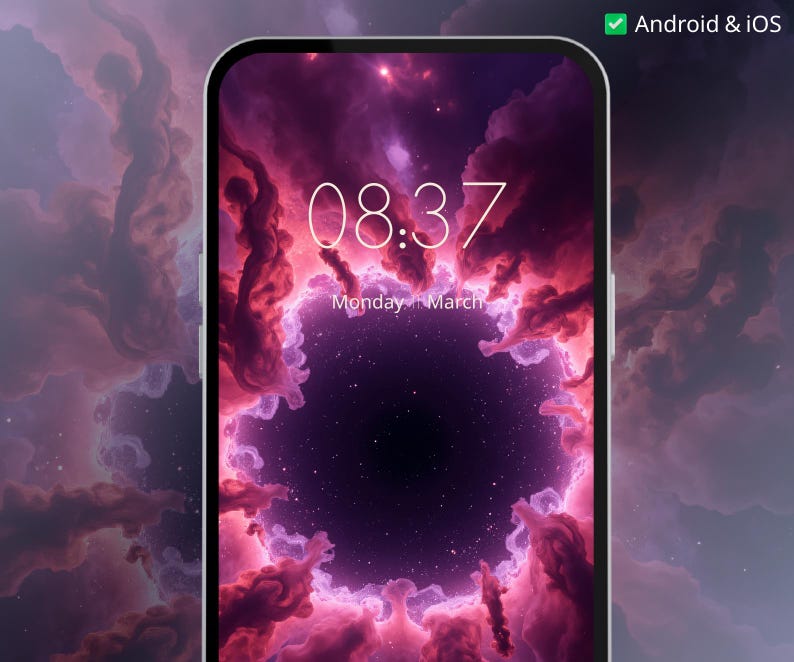 2025 Majestic Nebula Phone Wallpaper | 10 Surreal Cosmic Lock Screen ...