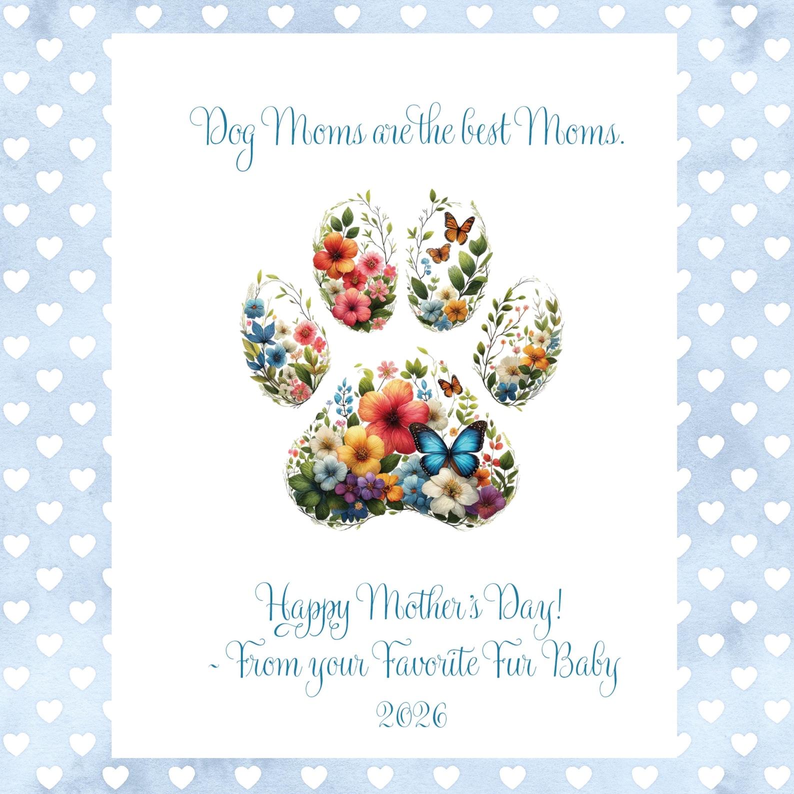 Mother's Day Card - Personalize for Dog, Cat, Pet or Other - Handmade ...