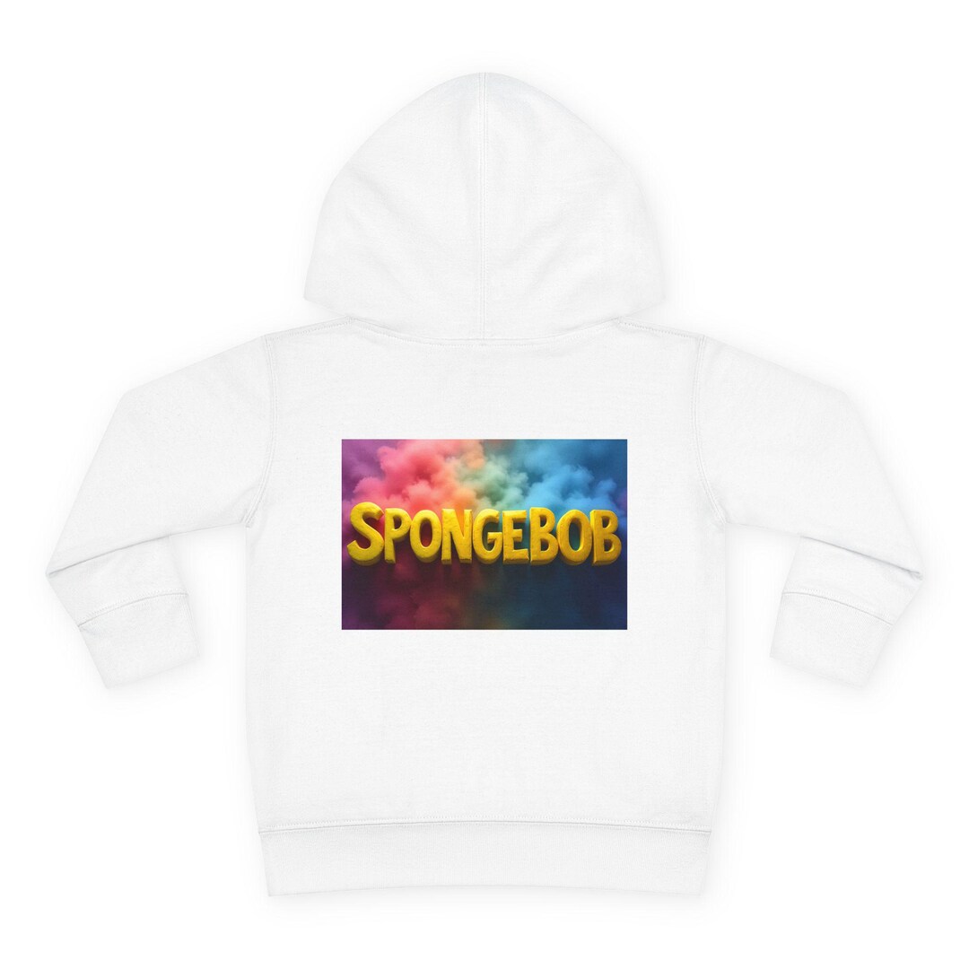 Toddler Fleece Hoodie With Fun Spongebob Snowboard - Etsy