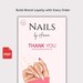 Nail Salon Thank You Card Template | Editable Canva Card | Printable ...