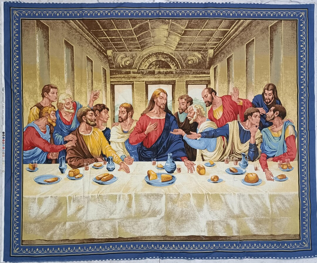 The Last Supper Fabric Cotton Panel for Quilting - Etsy