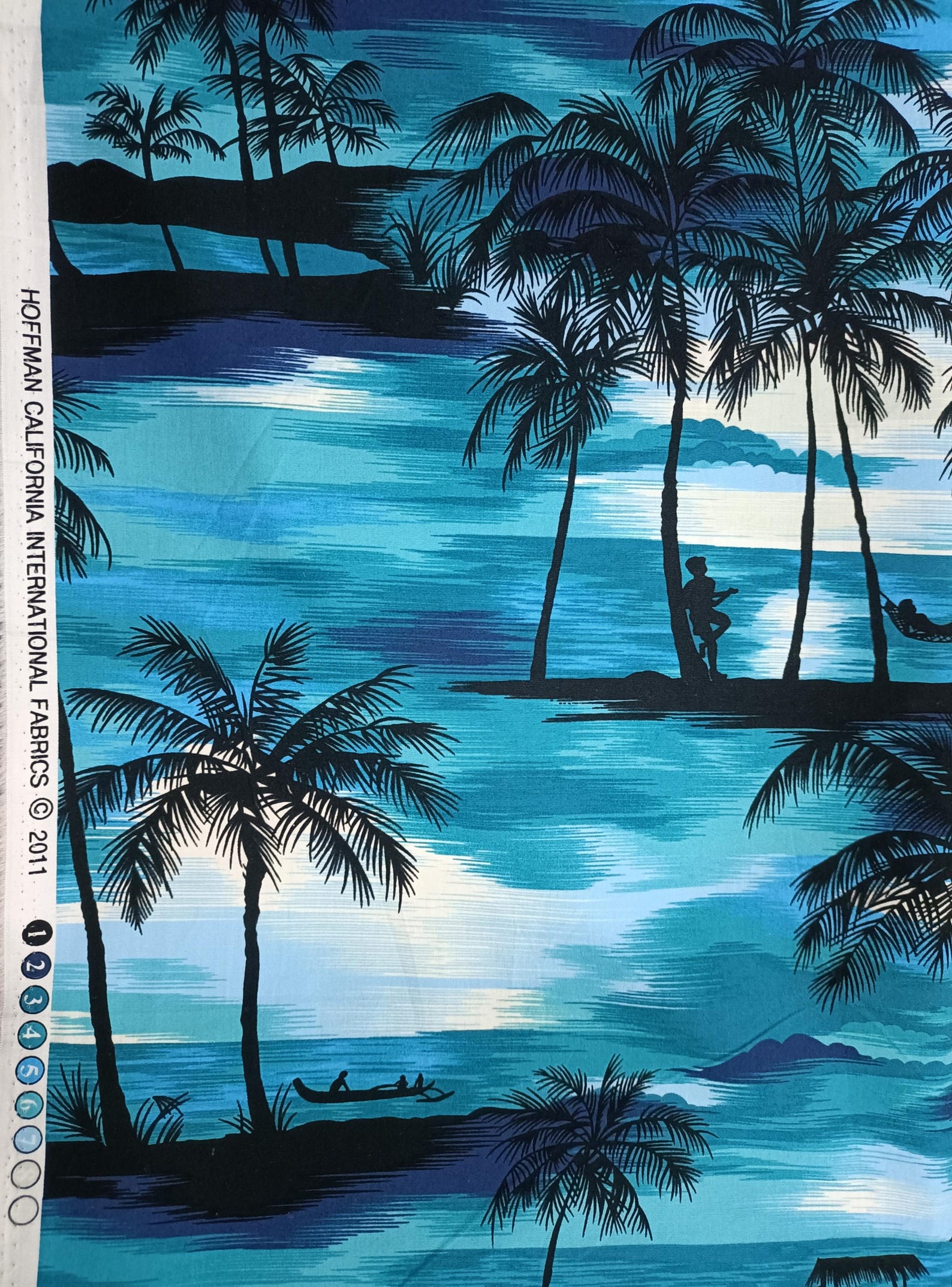 EOB Bundle of Blue Beach Fabric From a 2011 Collection of Hoffman ...