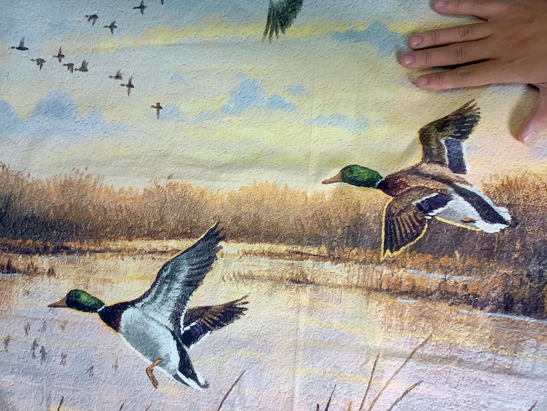 Dawn Duck Flying Panel P8726 From Riley Blake Designs' Fish and Foul ...