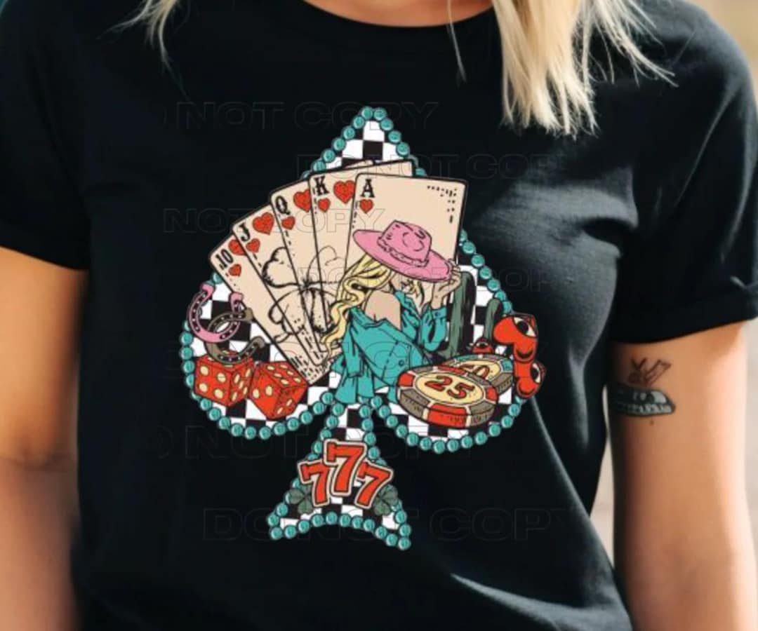 Ace Card Cowboy Shirt: Western DTF Digital Download - Etsy