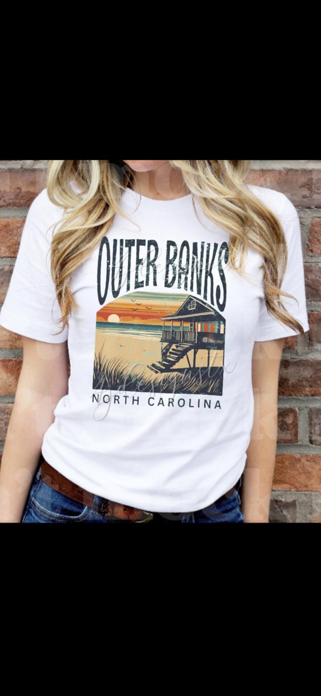 Outer Banks Beach Scene DTF Image Transfer (digital Download) - Etsy