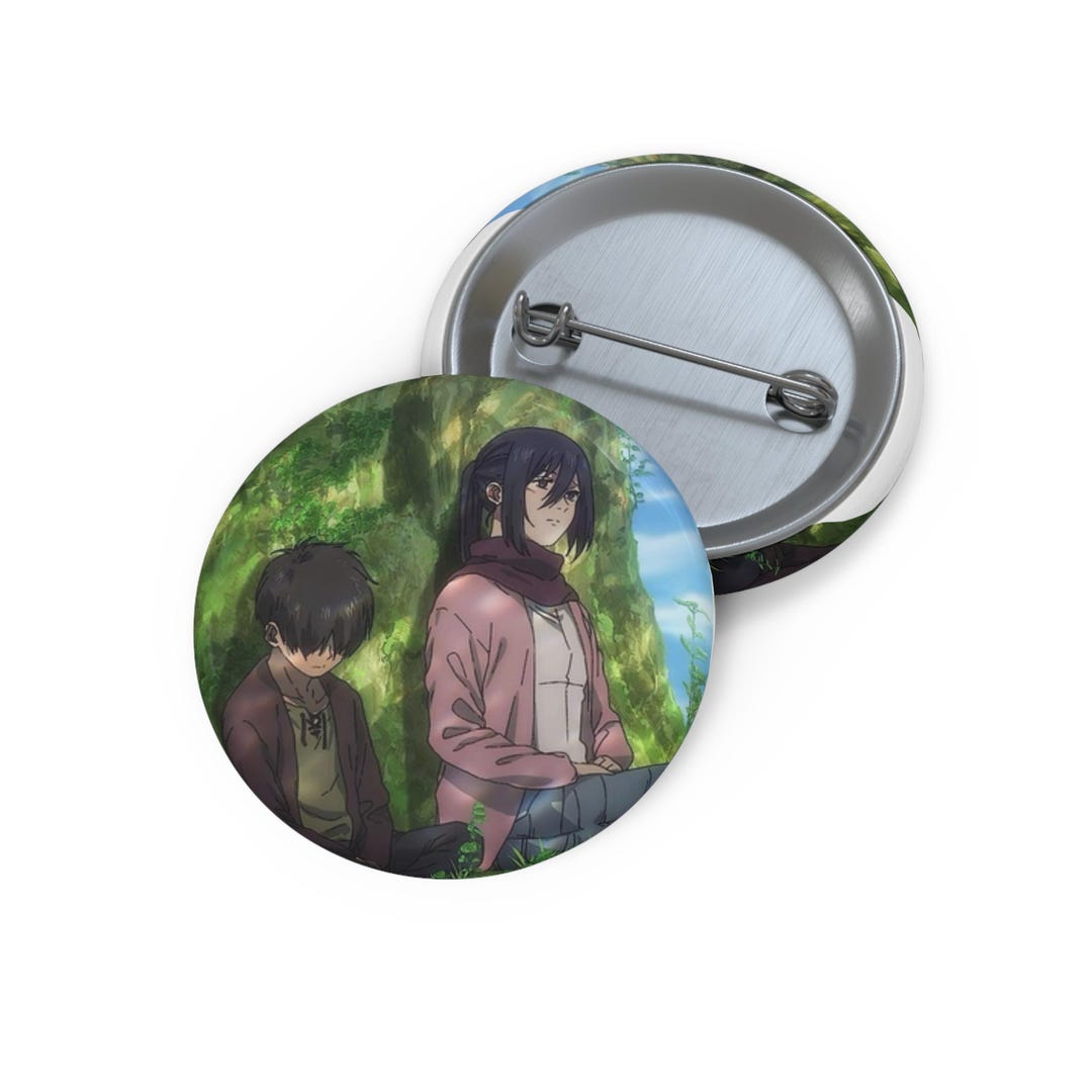 Anime Siblings Illustration Pin Button | Custom Round Pinback - Etsy