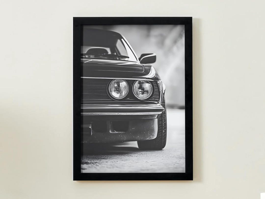 BMW E30 LS1 Poster, Vintage Bmw Poster, Bmw Wall Art, Black and White ...