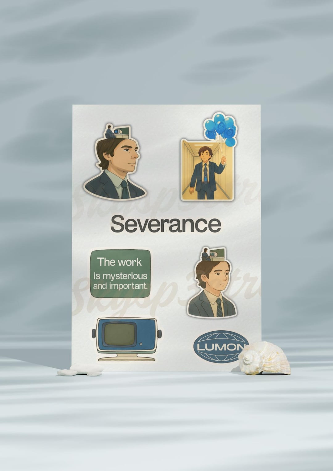 Severance Sticker Sheet | Lumon Aesthetic Stickers | Vinyl Hand-cut ...