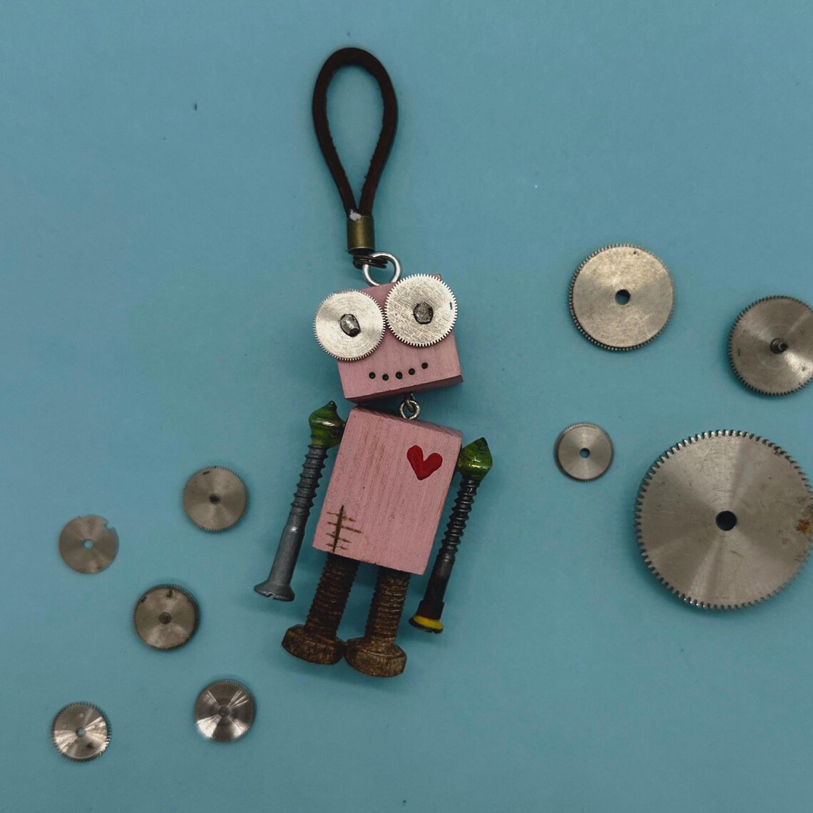 Tiny Robots Keychain / Upcycled Mini Robots - Etsy
