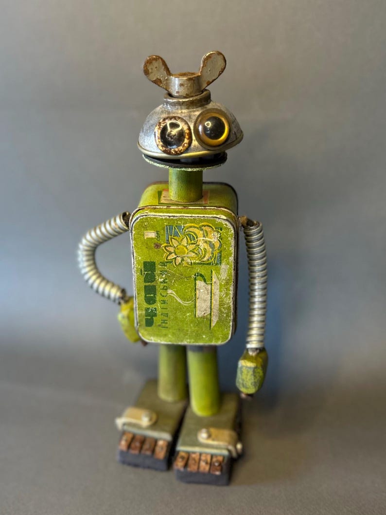 Steampunk Tin Robot: Unique Decor With a Secret Compartment - Etsy UK
