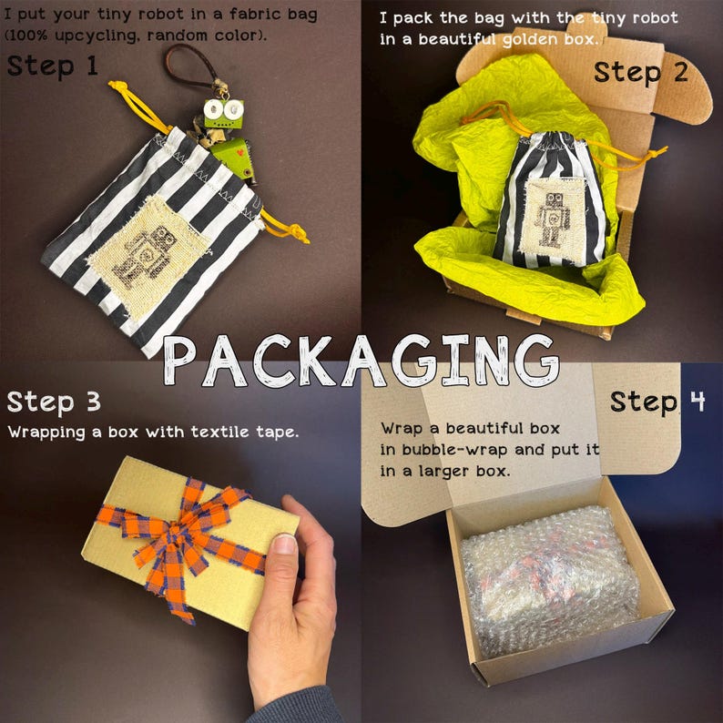 Tiny Robots Keychain / Upcycled Mini Robots - Etsy