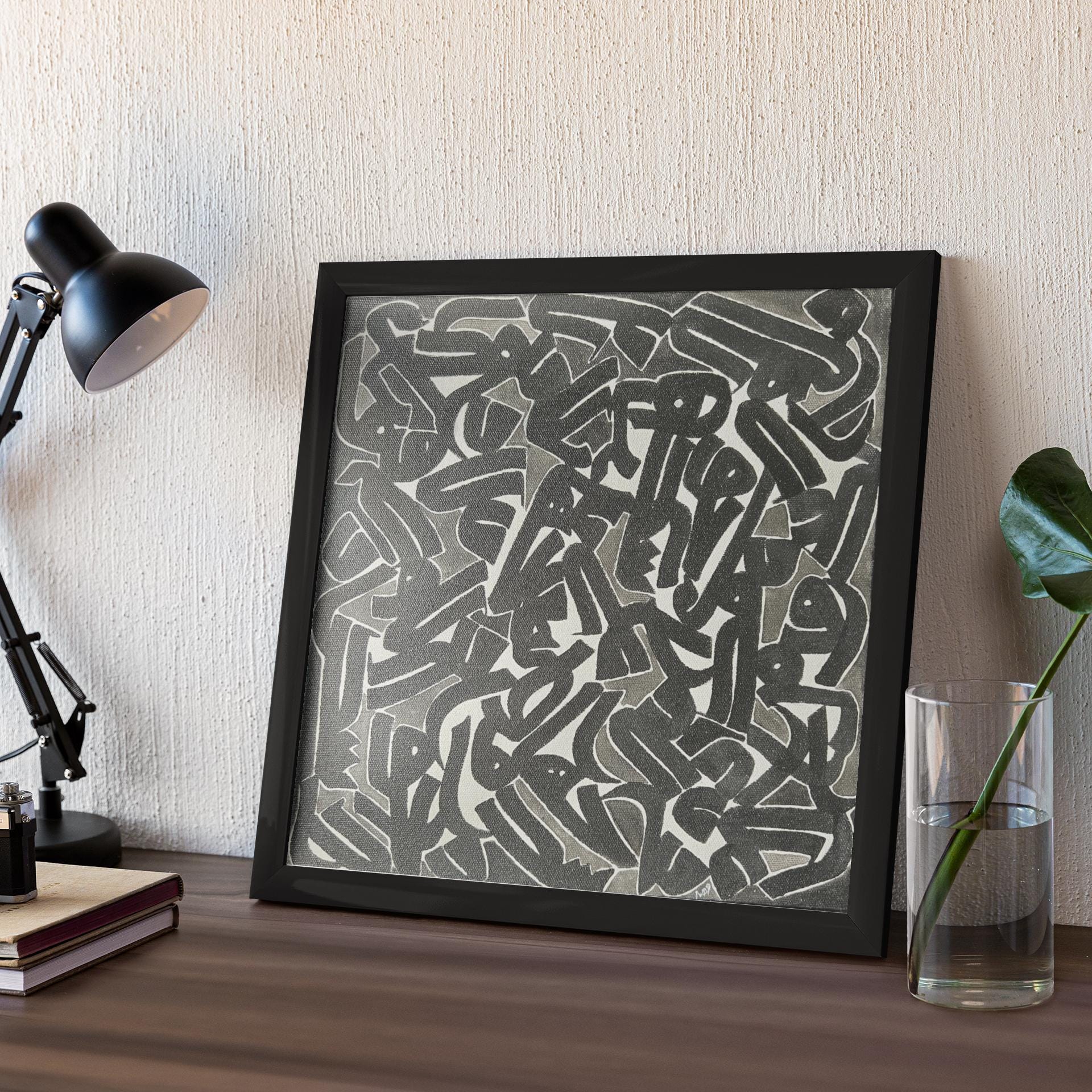 12x12 in Persian Calligraphy on Deep Canvas – Farsi Islamic Wall Decor ...