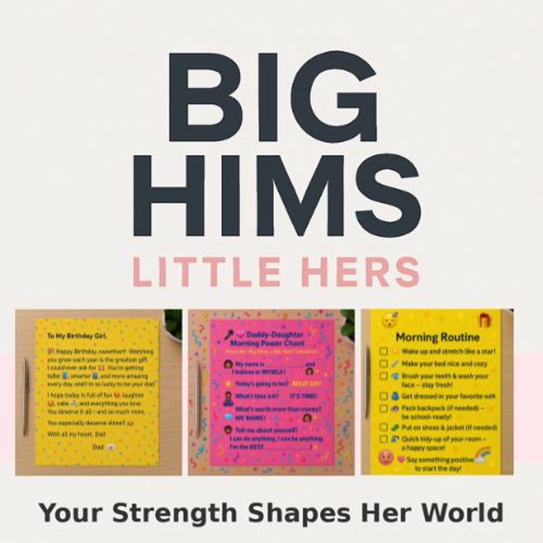 Letters From Dad + Daily Routines for Girls | Girl Dad Printable Pack ...