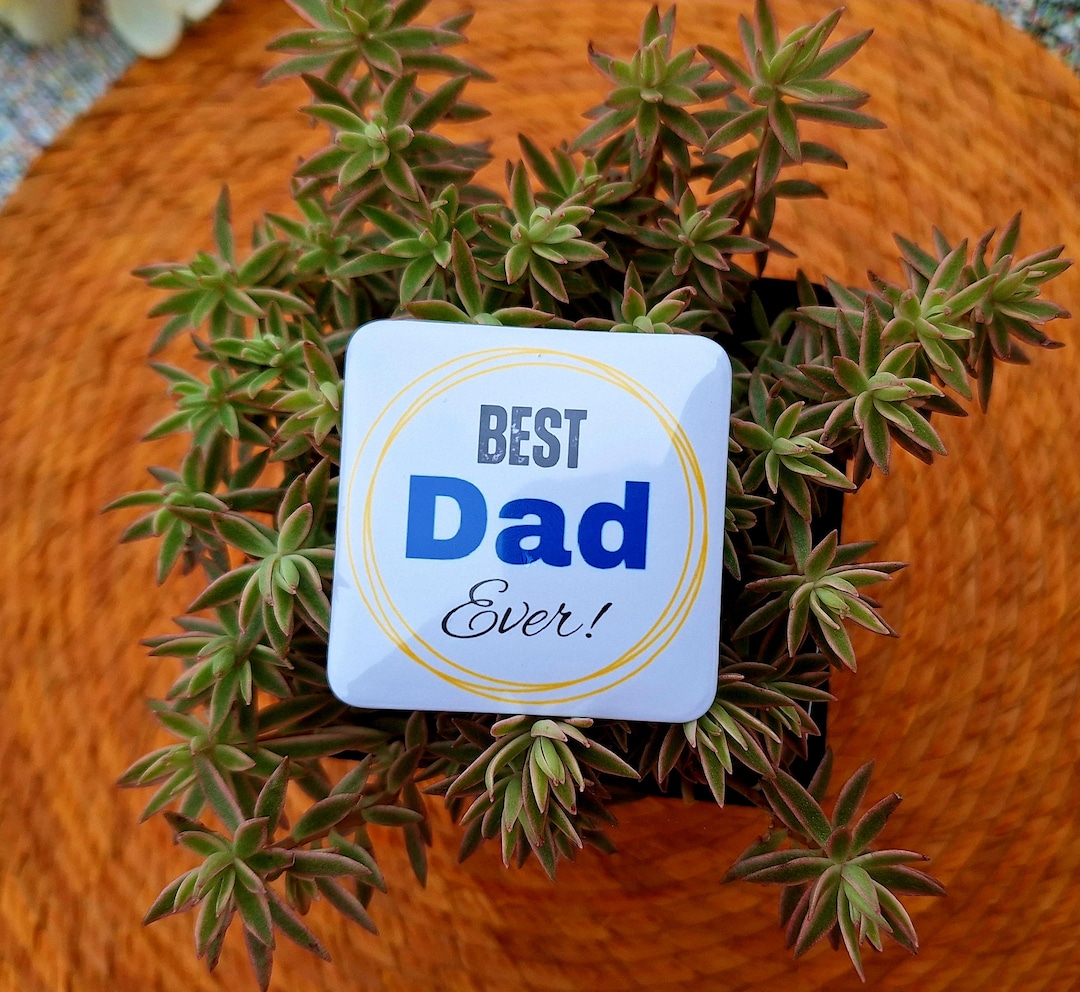 BEST DAD, Father's Day, Personalized Fridge Magnets,2"x 2" Square ...