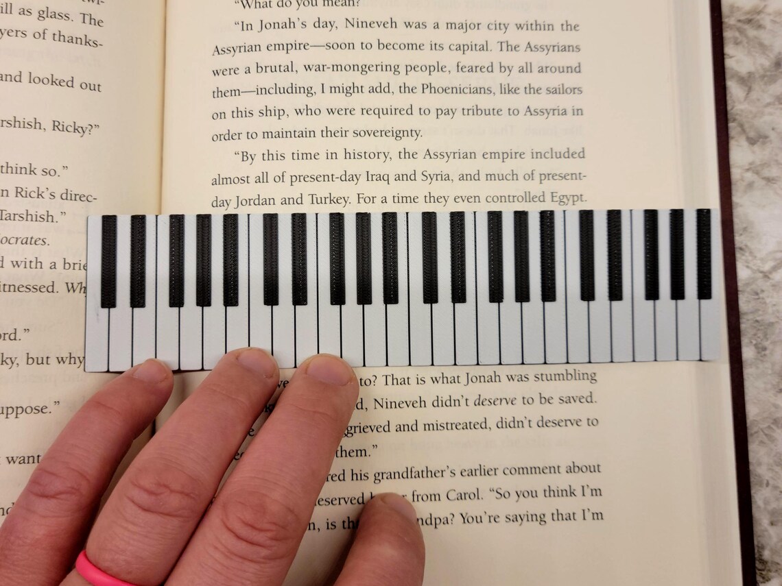 Piano Keys Bookmark | 3D Printed Music Lover Gift | Piano Teacher ...