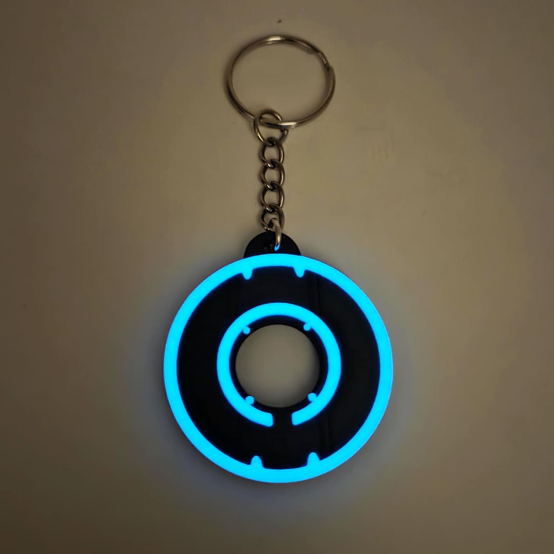 Tron Legacy Identity Disc Keychain | Glow-in-the-dark Sci-fi Keyring - Etsy
