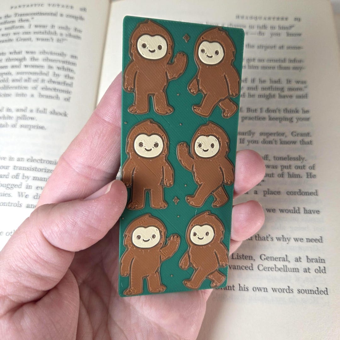 3D Printed Bigfoot Bookmark – Cute Sasquatch Reading Gift - Etsy