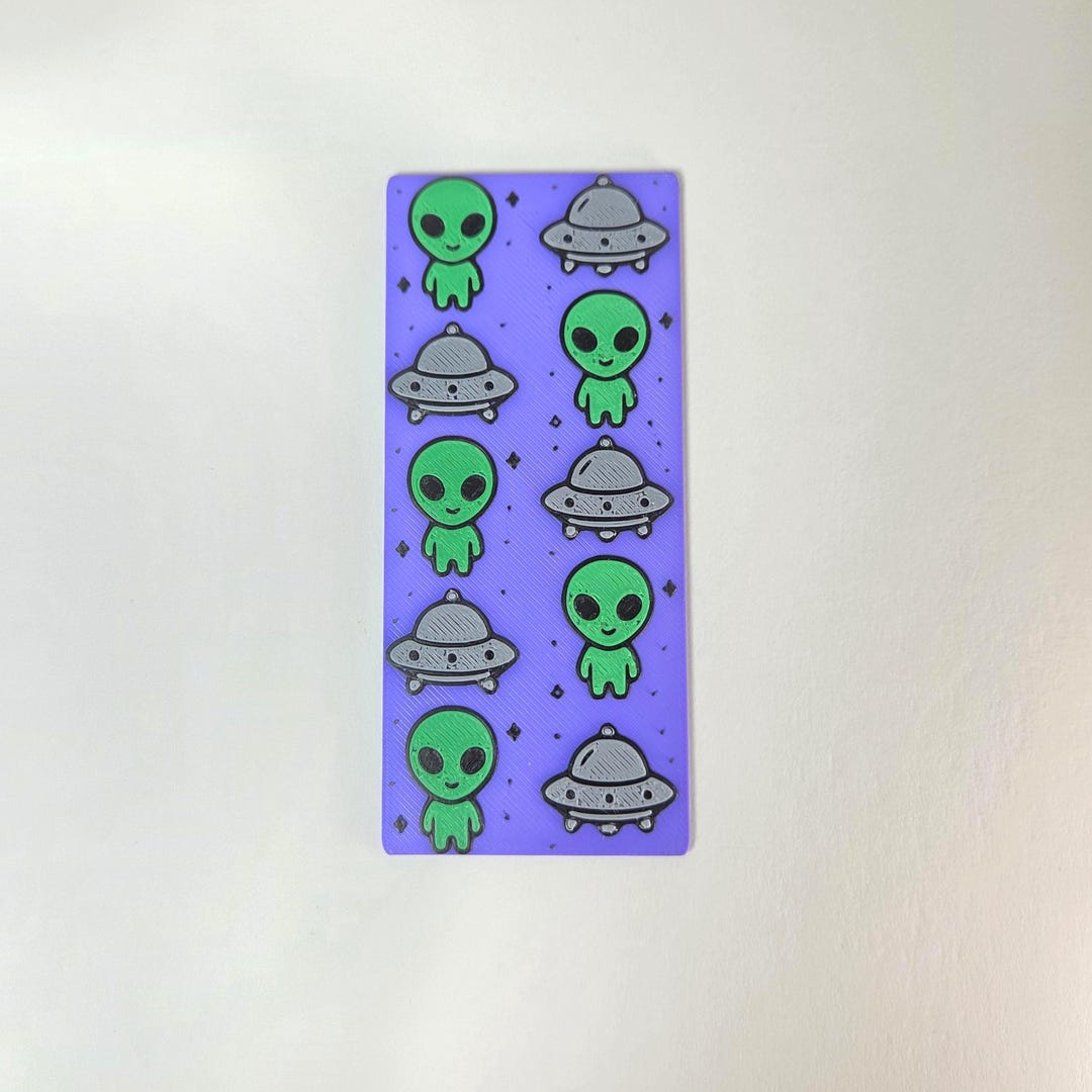 3D Printed Alien & UFO Bookmark: Cosmic Sci-fi Gift - Etsy