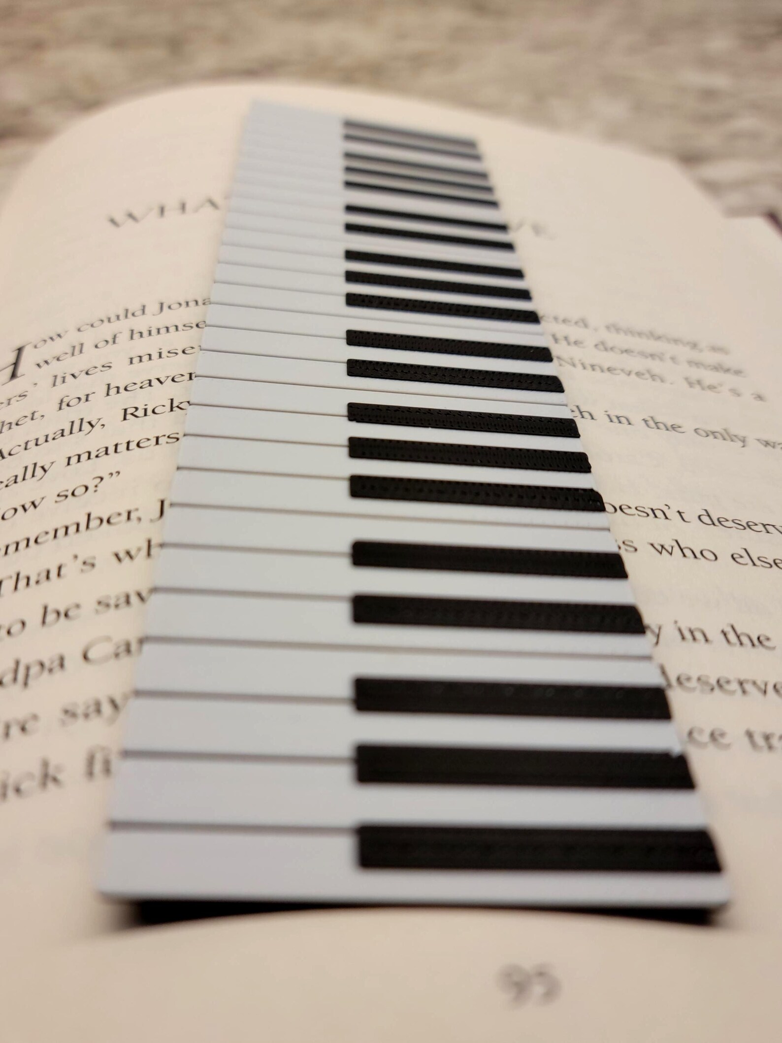 Piano Keys Bookmark | 3D Printed Music Lover Gift | Piano Teacher ...