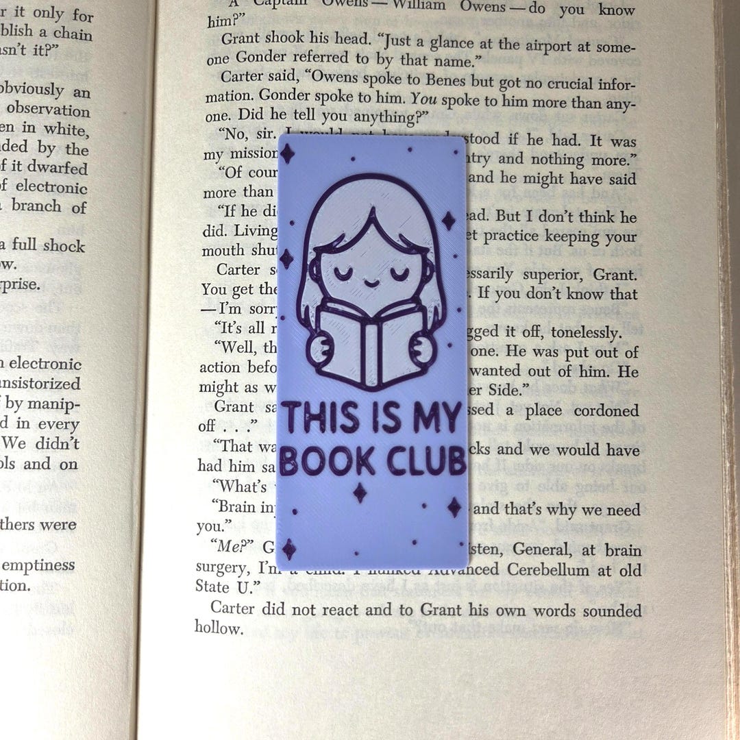 Introvert Book Club Bookmark: 3D Printed Reading Accessory - Etsy