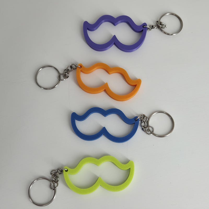 Mustache Keychain - Etsy