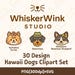 Kawaii SVG and PNG Dog Clipart Bundle – 30 Printable Cute Dogs – Pet ...