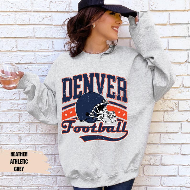 Vintage Denver Football Sweatshirt, Tshirt and Hoodie | Retro Game Day ...