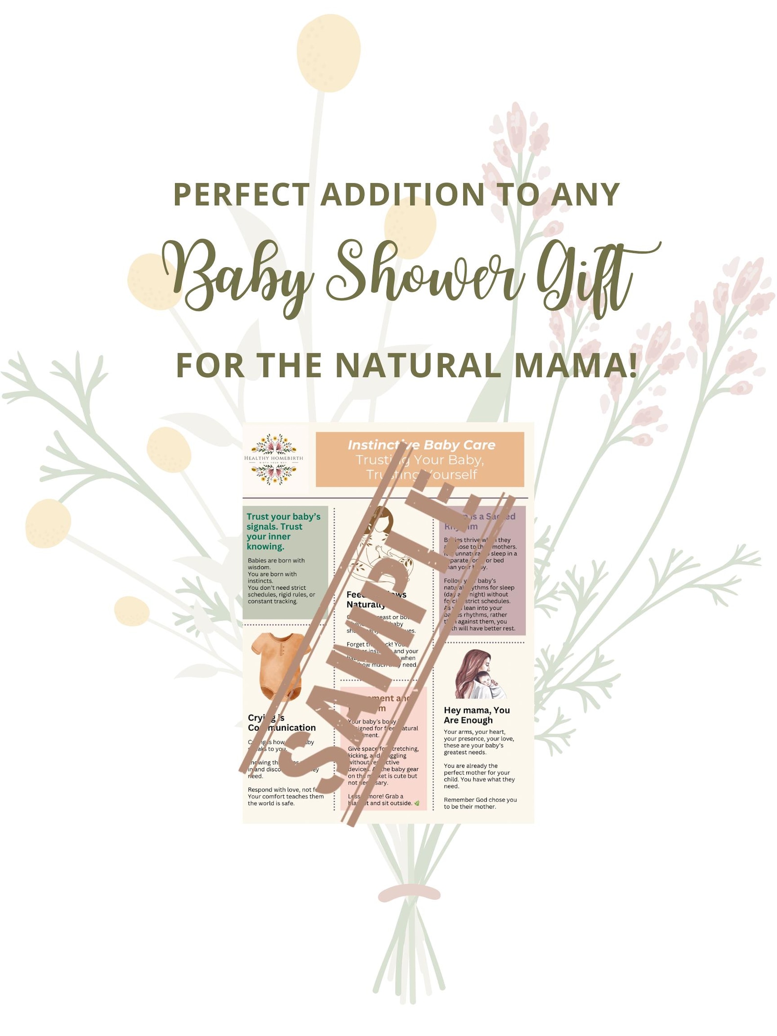 Instinctive Baby Care Cheat Sheet Printable | Natural Baby Care Guide ...