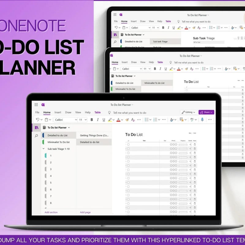 Onenote Templates - Etsy